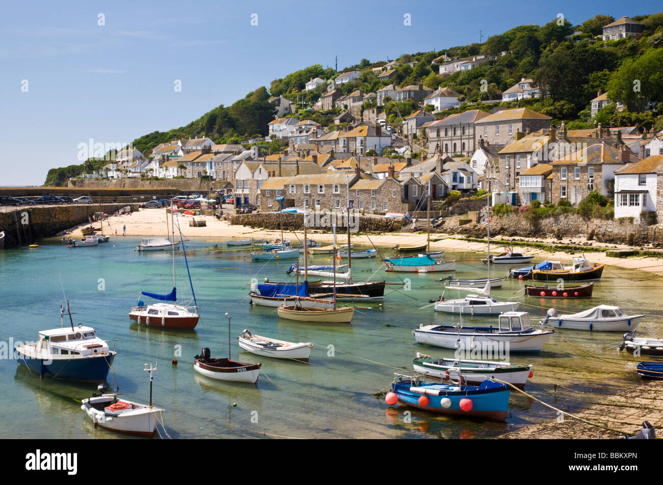 Mousehole Harbour Cornwall England UK Stock Photo - Alamy