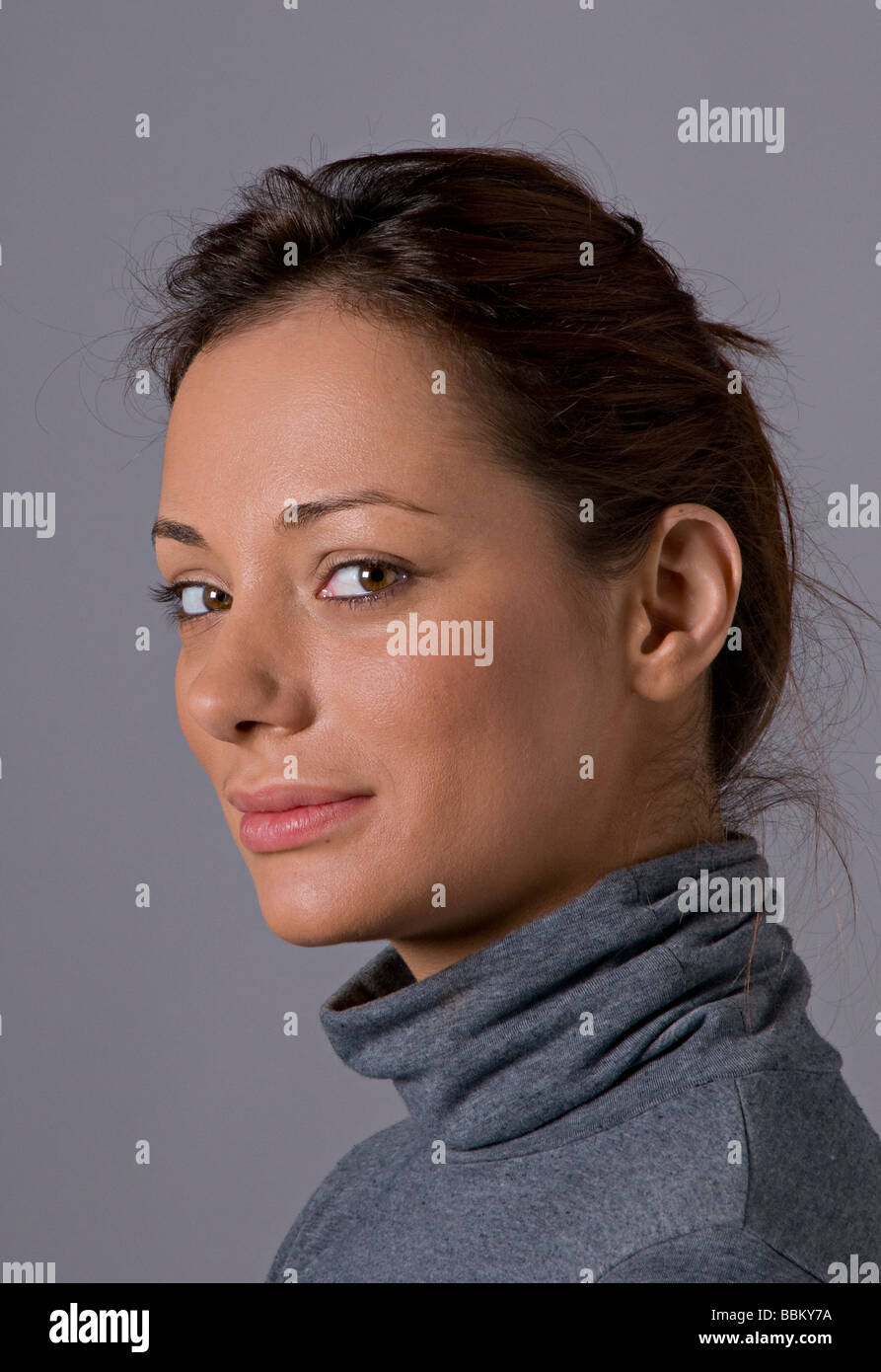 Studio portrait of a female model Stock Photo - Alamy