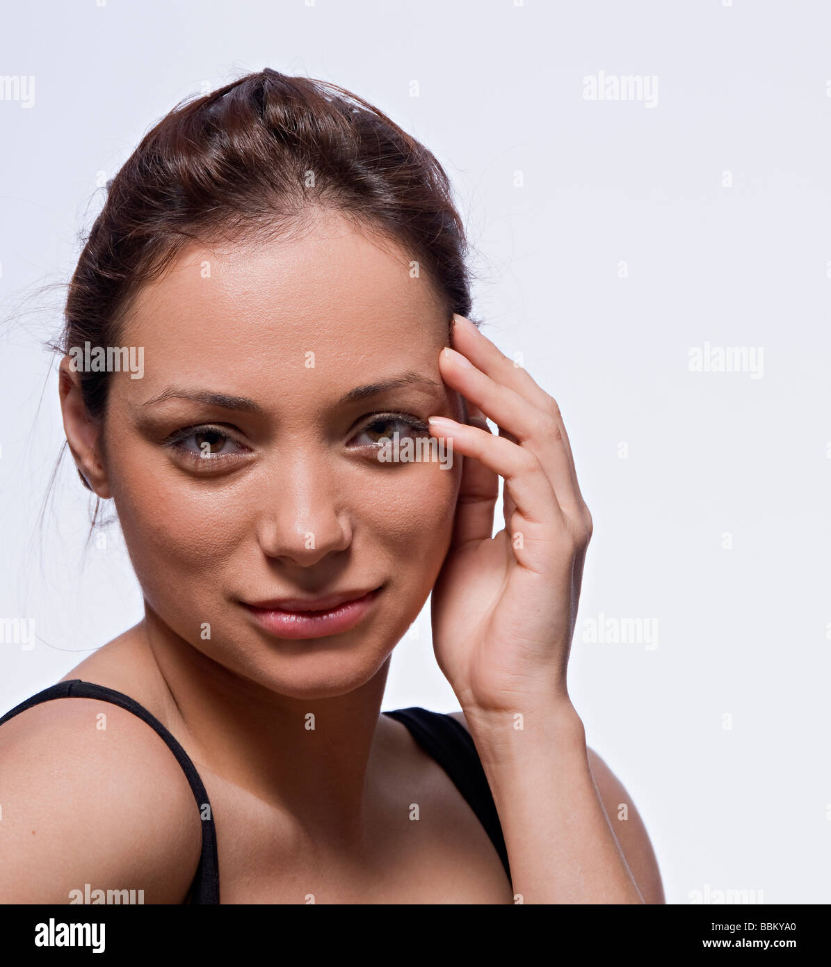 Studio portrait of a female model Stock Photo - Alamy