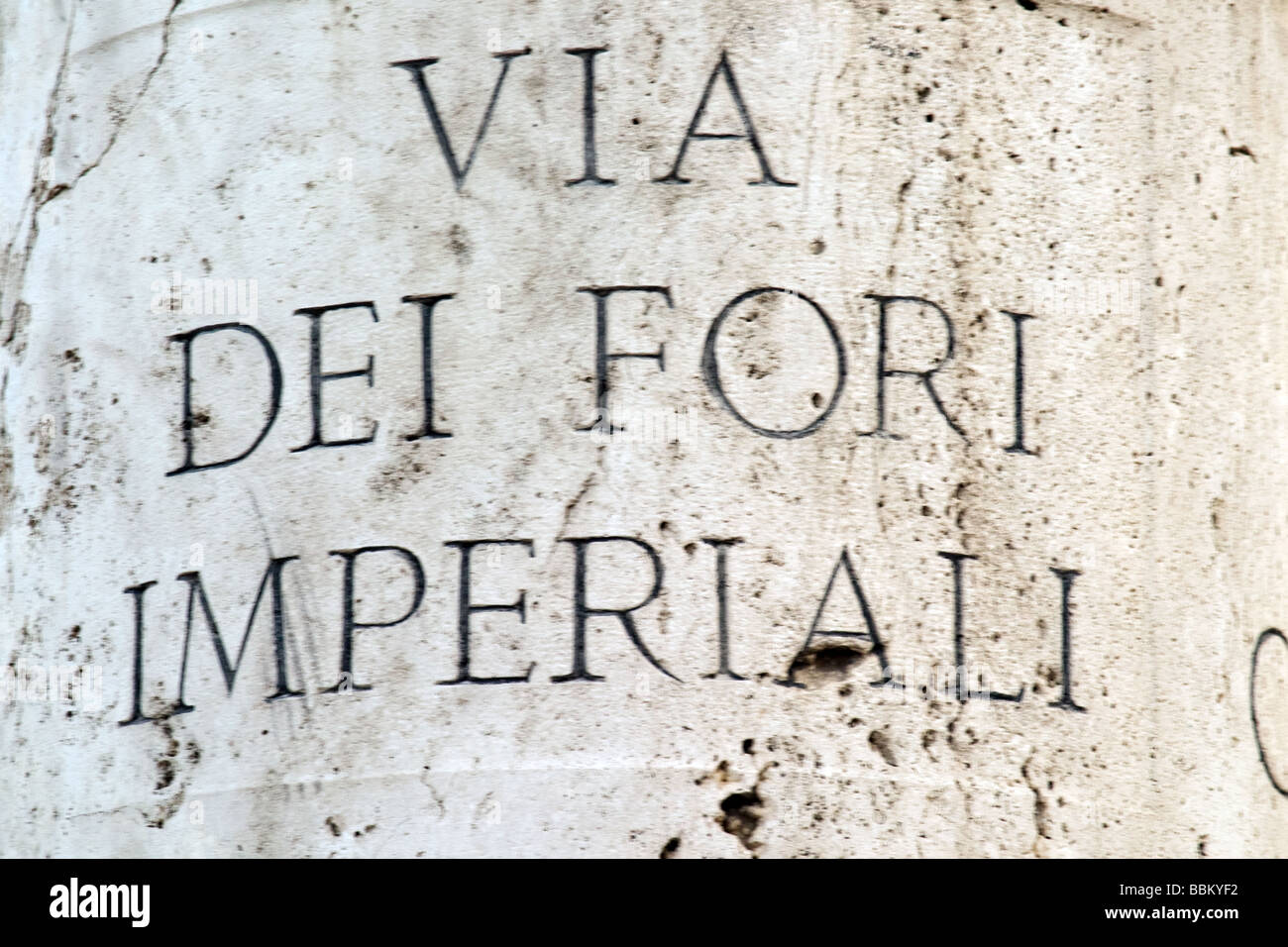 Main Road in Rome Via Dei Fori Imperiali Stock Photo - Alamy