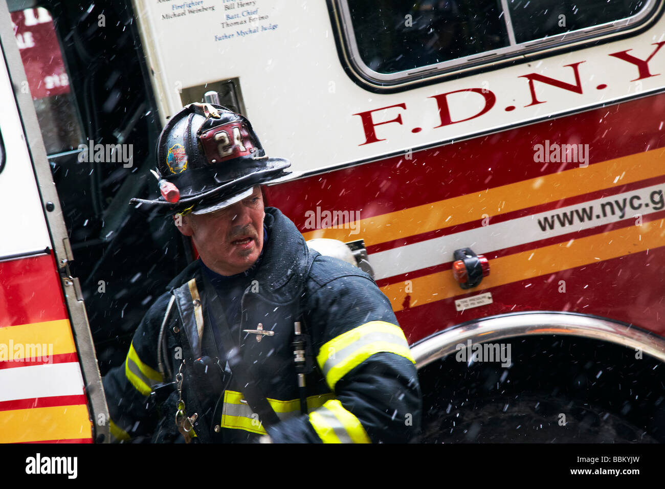New York firefighters in action Stock Photo - Alamy