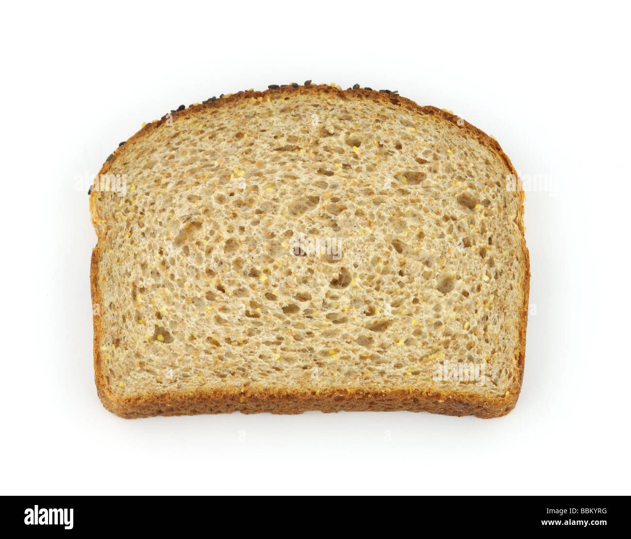 Single slice of healthy whole grain bread Stock Photo - Alamy