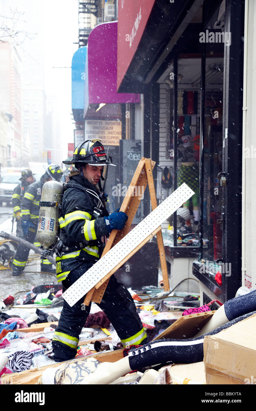 Fireman Working New York High Resolution Stock Photography and Images ...
