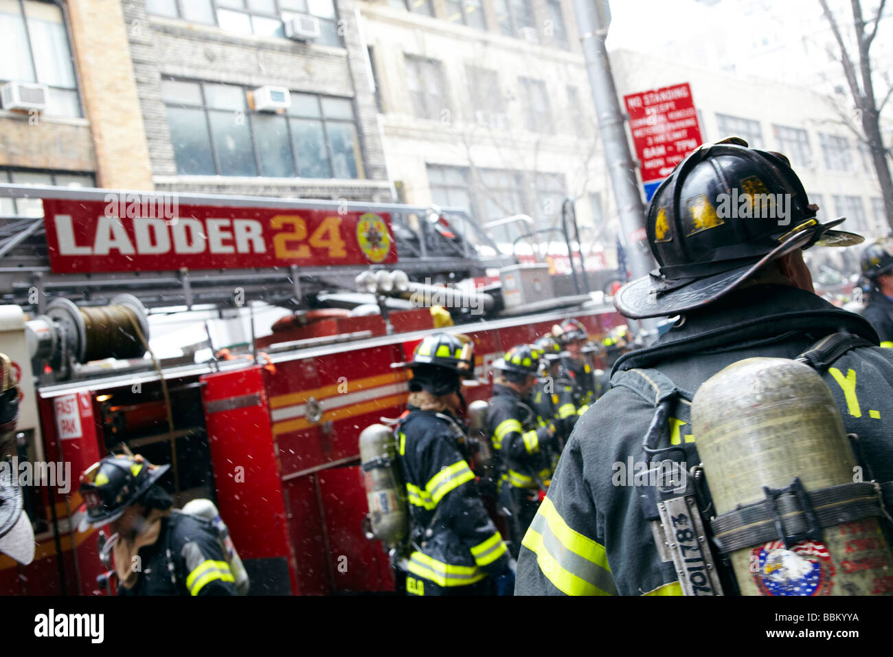 firefighters in action, New York Stock Photo - Alamy