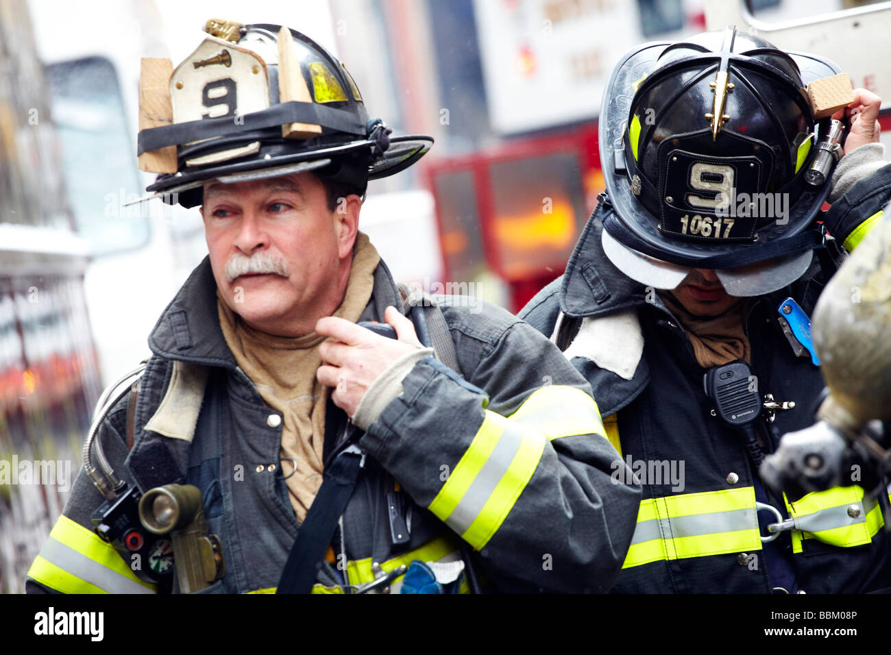 firefighters in action, New York Stock Photo - Alamy