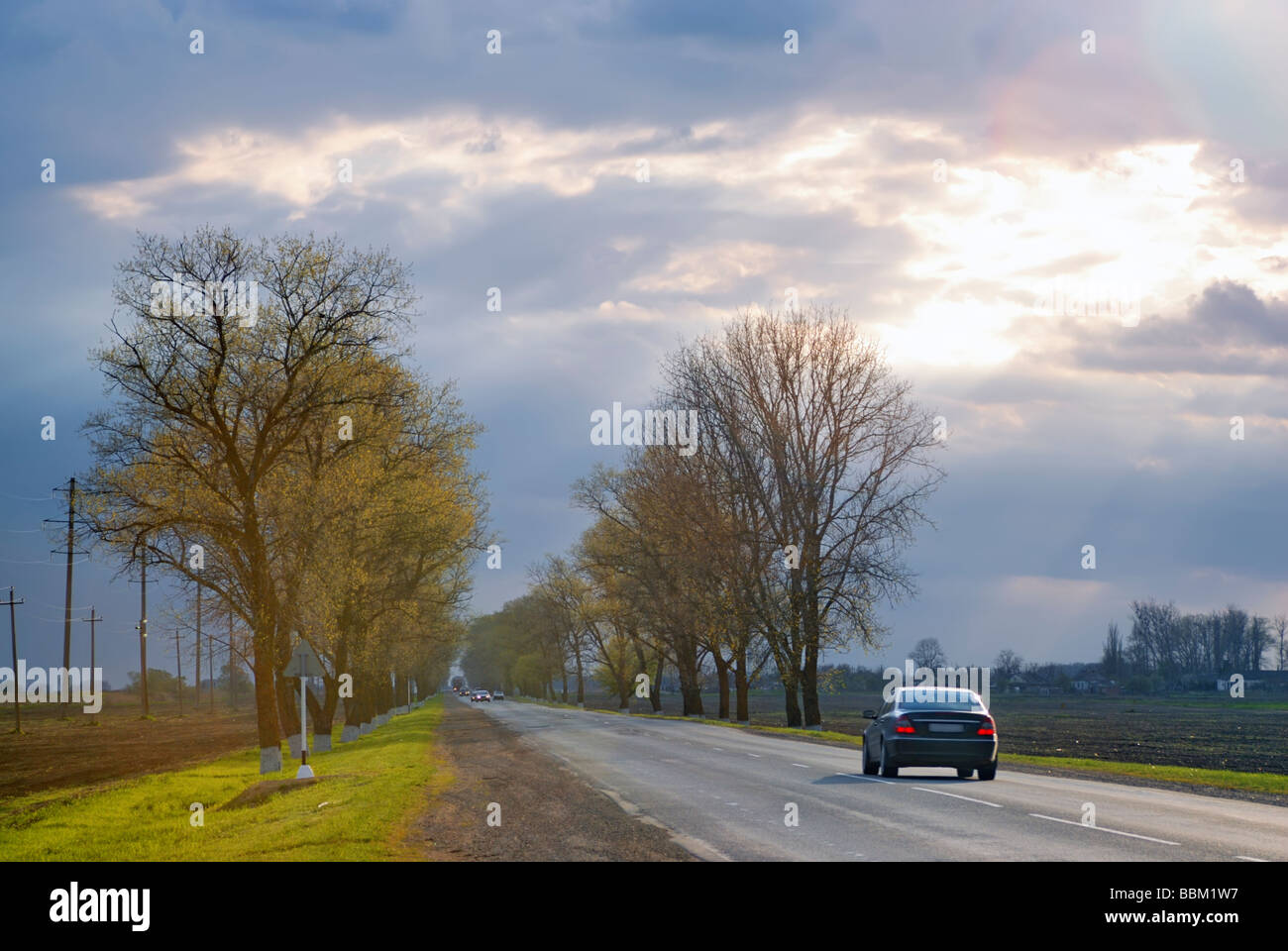 Car on a road Stock Photo - Alamy