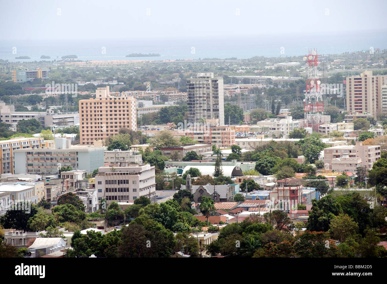 Cityscape of Ponce Puerto Rico (View from El Vigia Cross, Ponce, Puerto ...