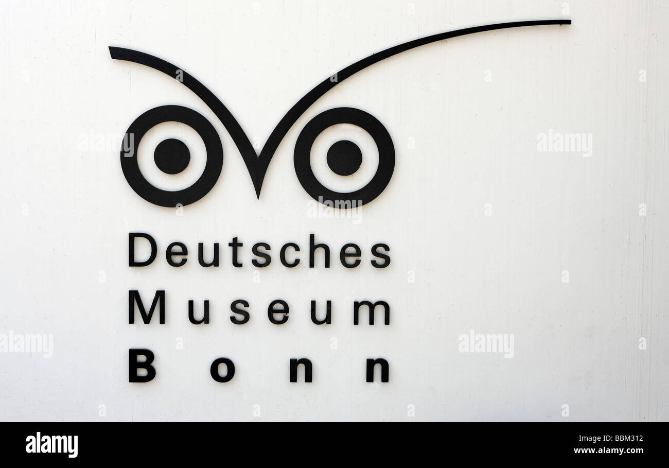 German Museum Bonn, logo on the wall, North Rhine-Westphalia, Germany ...