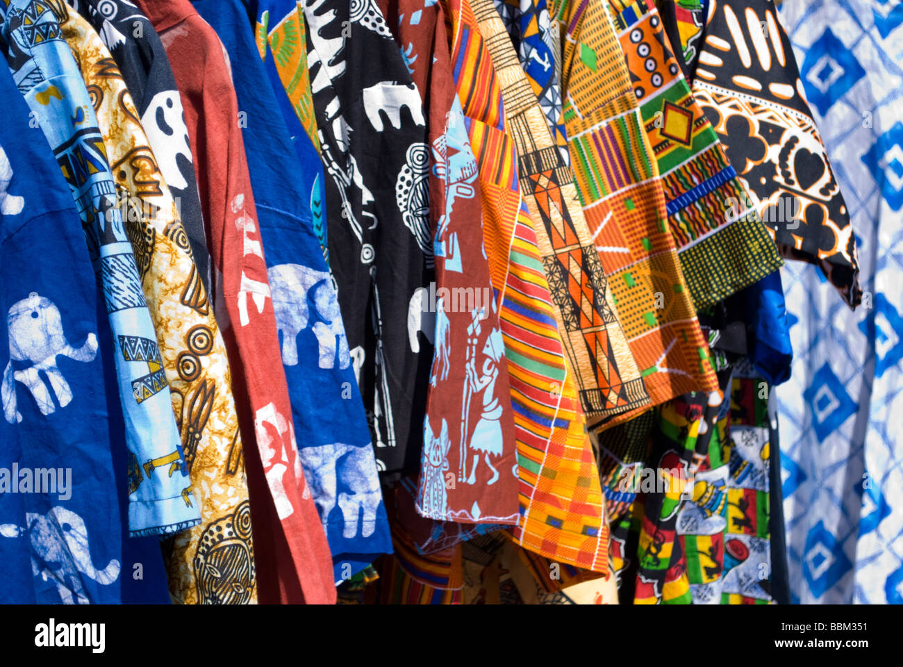 Beautiful colourful African clothing Stock Photo - Alamy