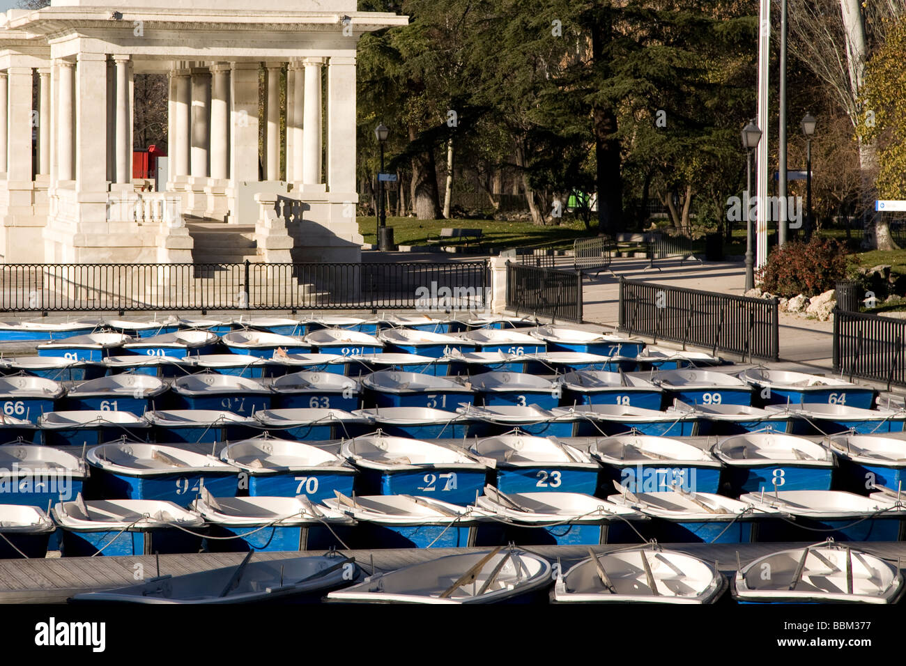 Rowing Boats in Retiro Park, Madrid, Spain Stock Photo - Alamy