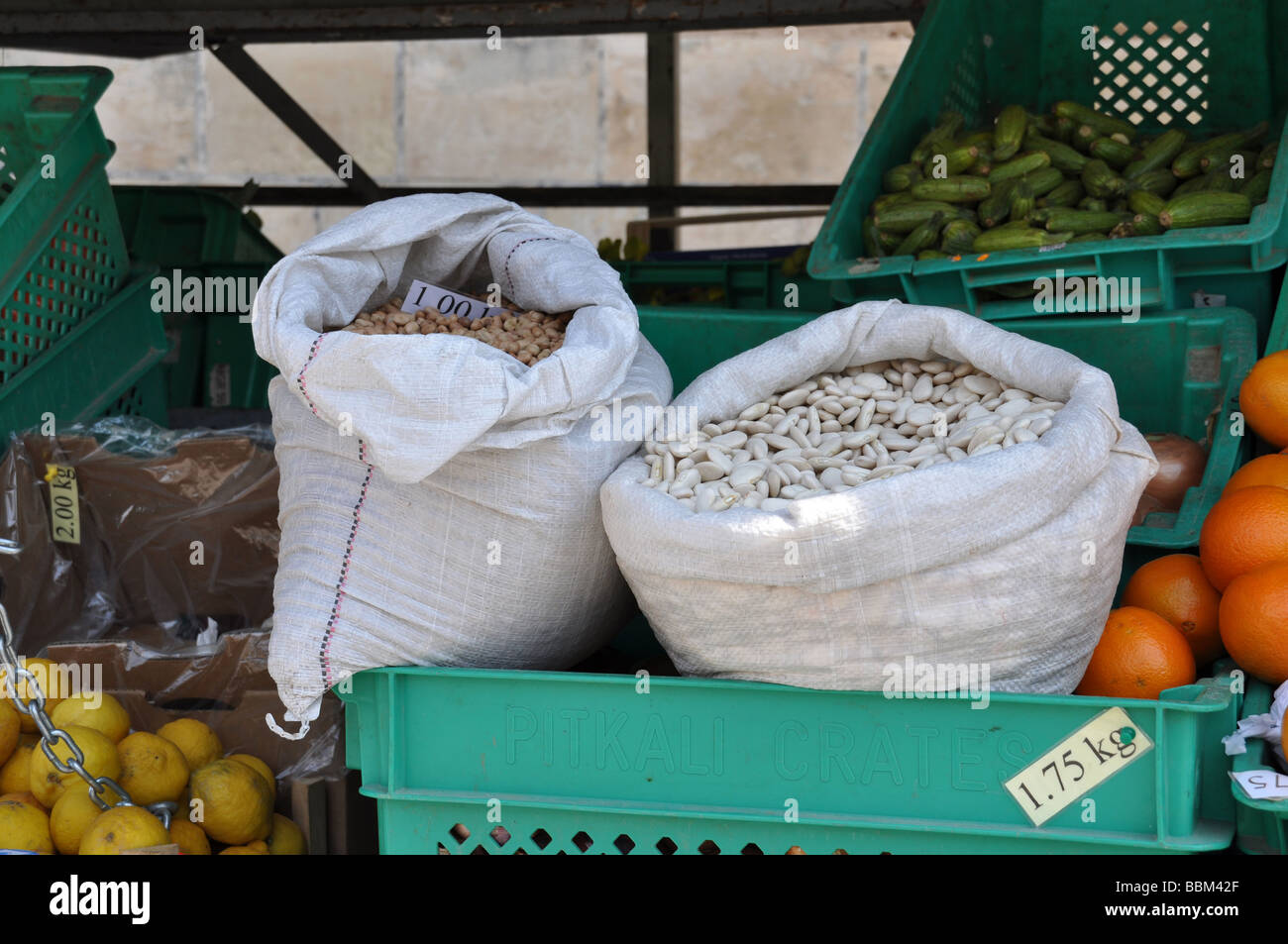 Produce stand in Mosta, Malta Stock Photo - Alamy