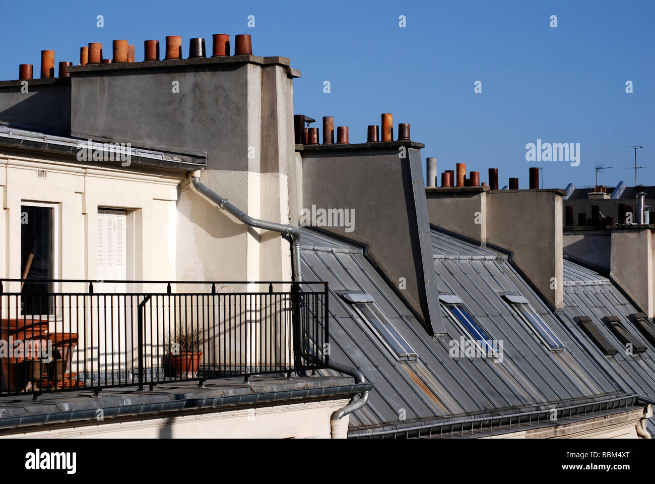 Typical french style chimneys hi-res stock photography and images - Alamy