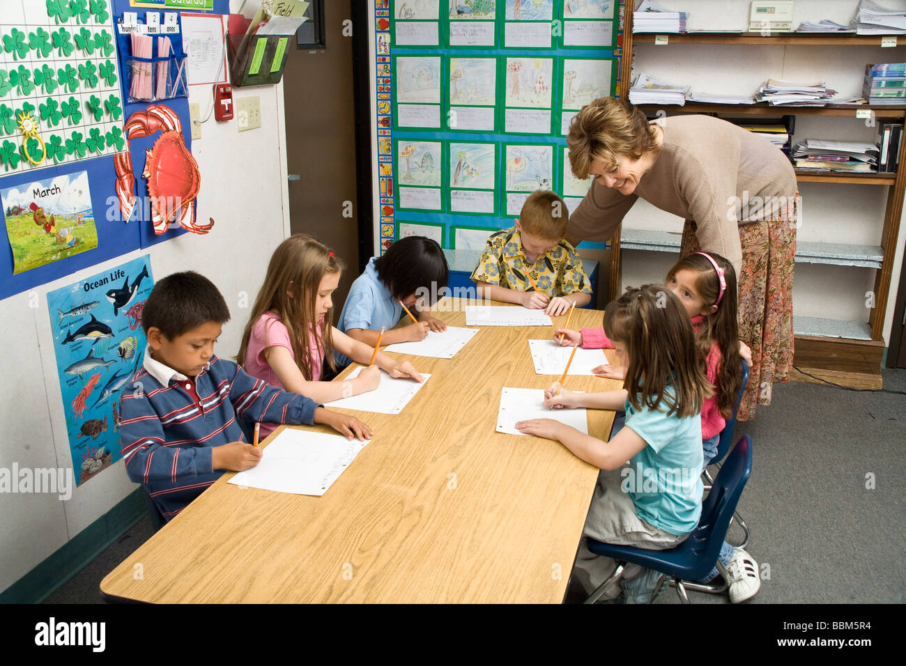 Diverse Students In Elementary Classroom