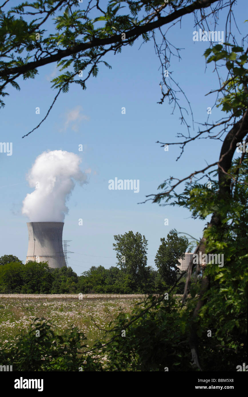 The eletrical nuclear power plant destroys nature reactor chimney ...