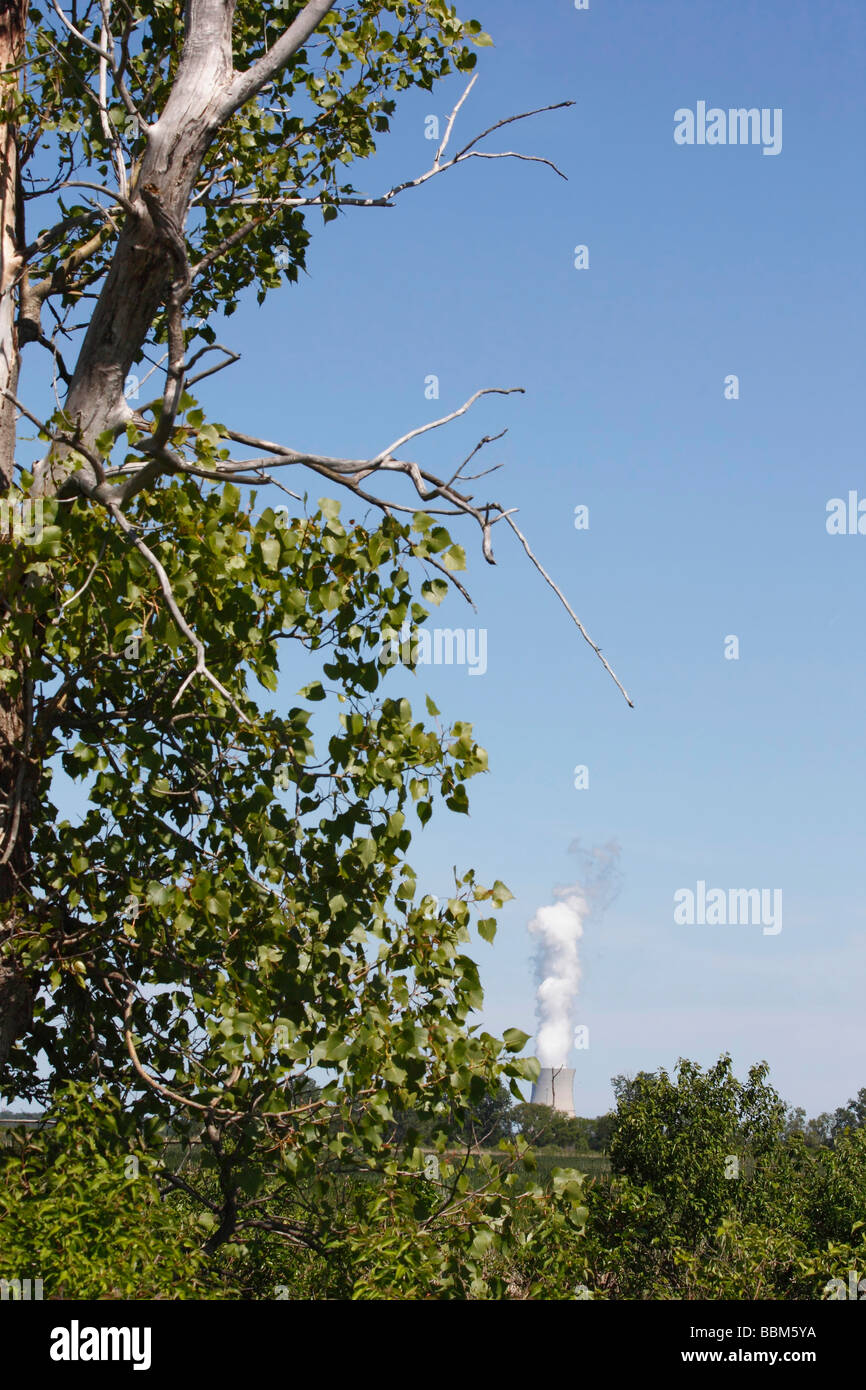 The eletrical nuclear power plant destroys nature reactor chimney ...