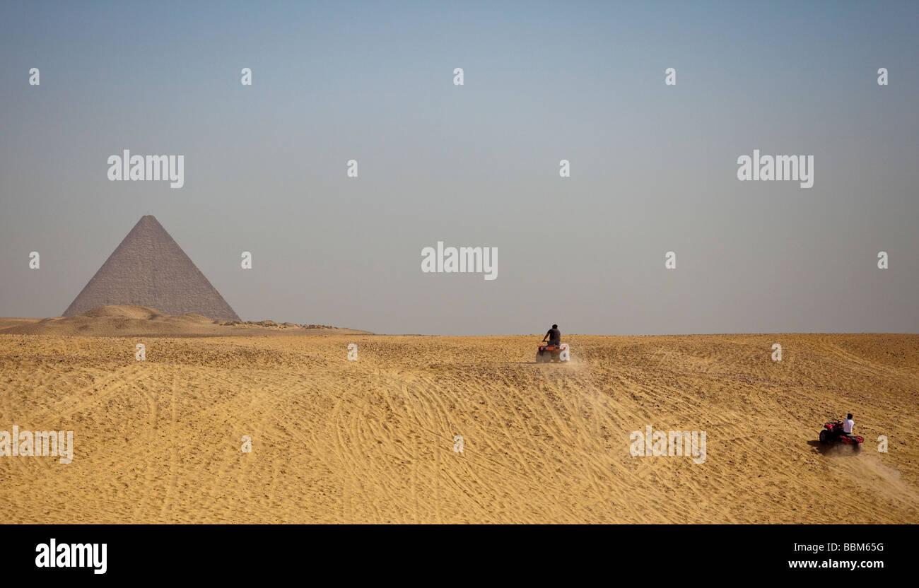 atvs (dune buggy) on sand at the Pyradmids, Giza, Cairo, Egypt Stock Photo - Alamy