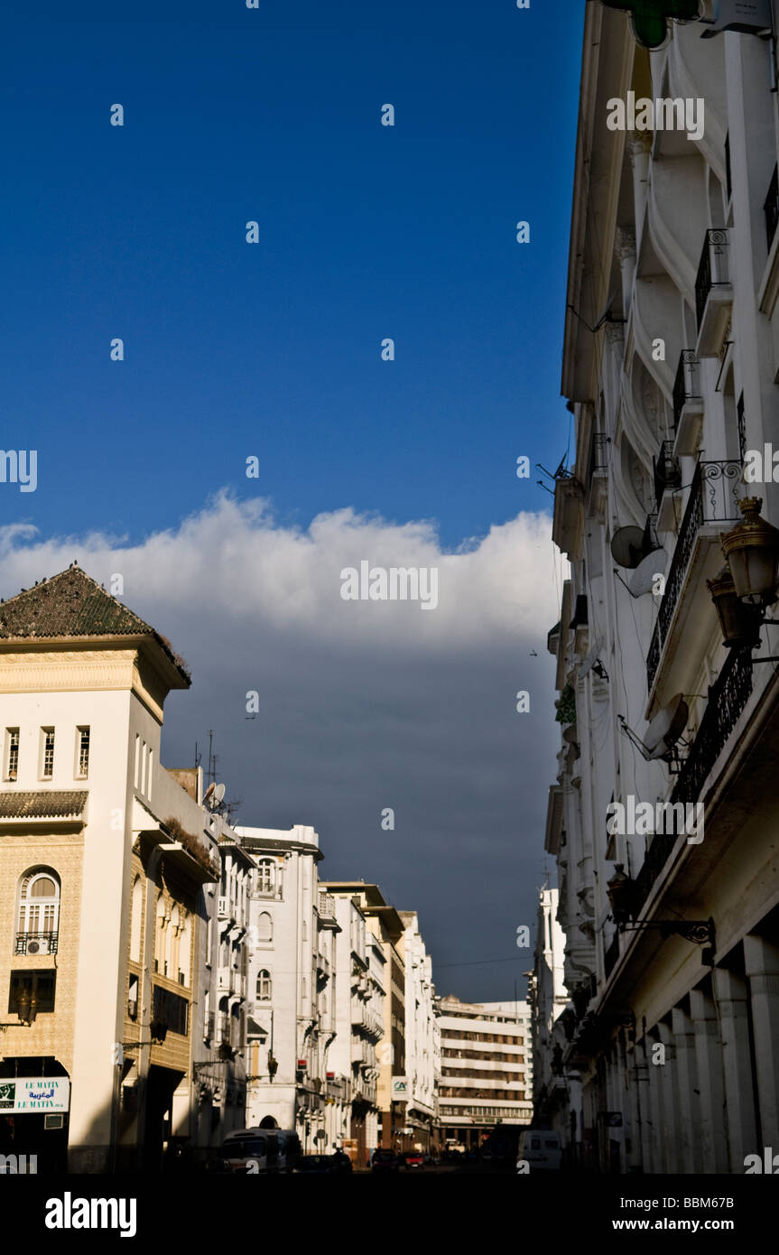 Beautiful white buildings in Casablanca Morocco s financial center ...