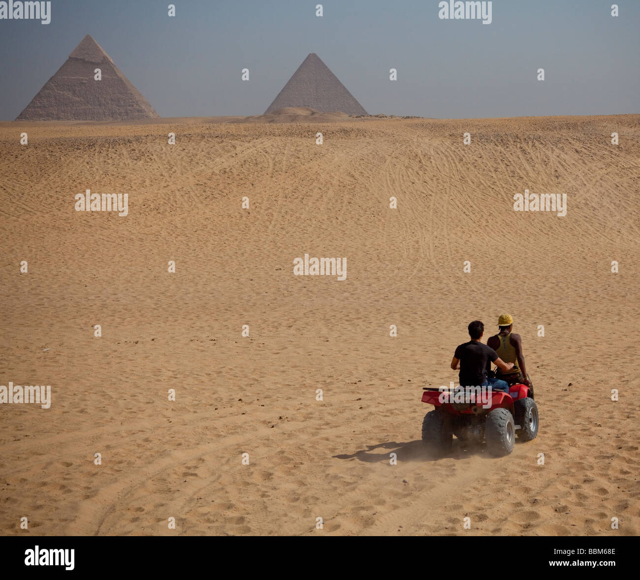 atvs (dune buggy) on sand at the Pyradmids, Giza, Cairo, Egypt Stock ...