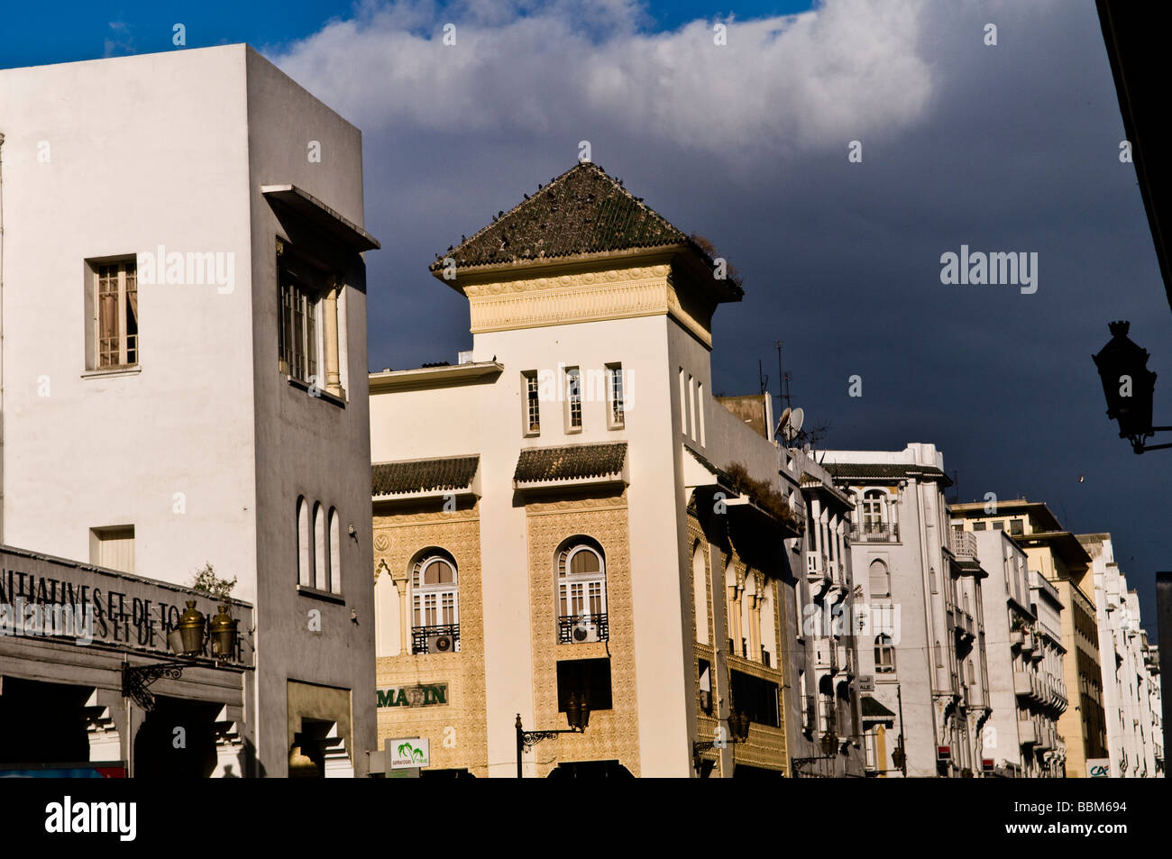 French colonial architecture casablanca morocco hi-res stock ...