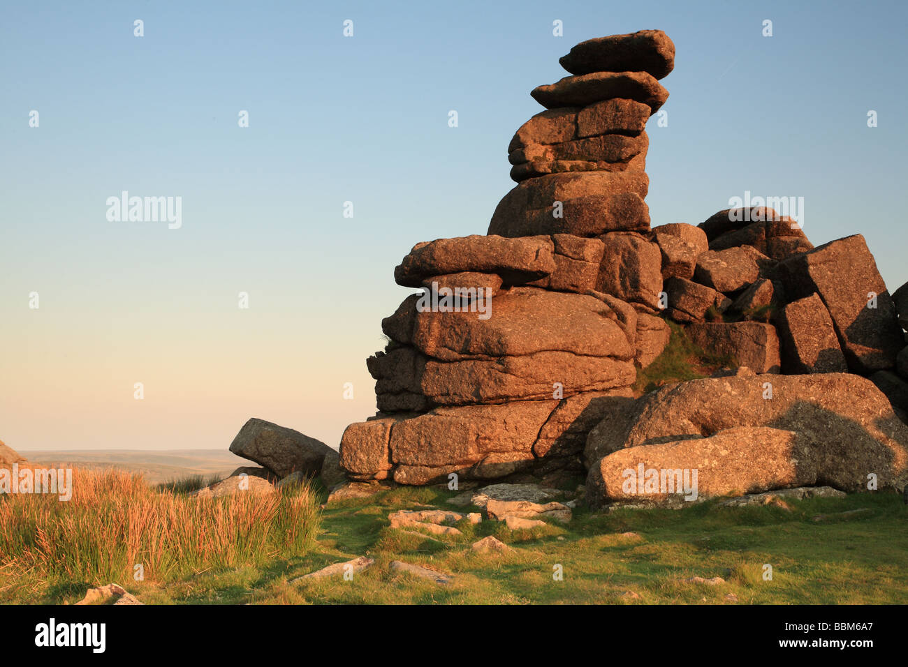 Rock stack on Staple Tor, Dartmoor, Devon, England, UK Stock Photo - Alamy