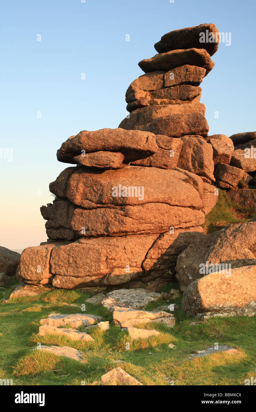 Rock stack on Staple Tor, Dartmoor, Devon, England, UK Stock Photo - Alamy