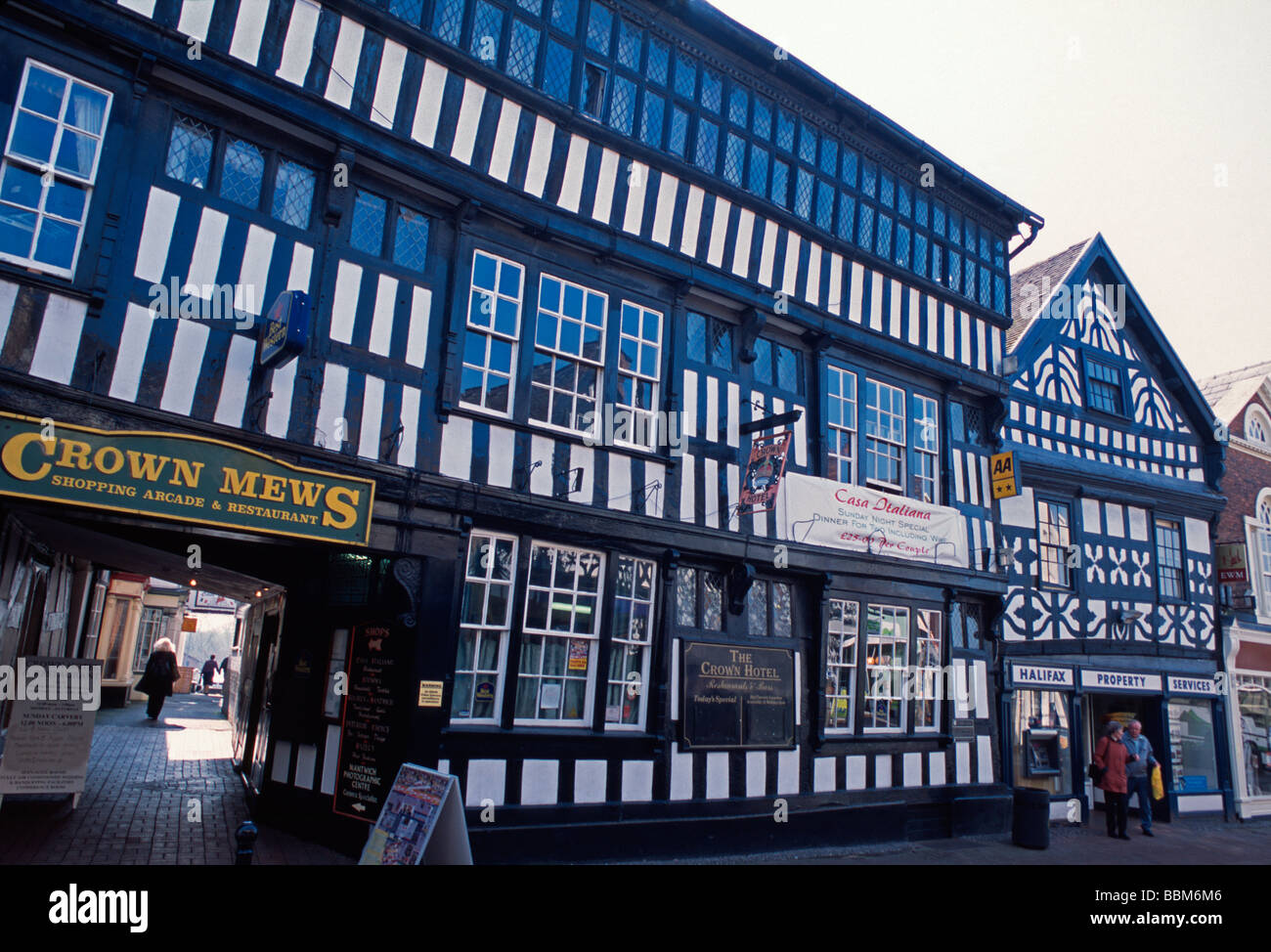 Black and White Shop Front and Public House Nantwich Cheshire England ...