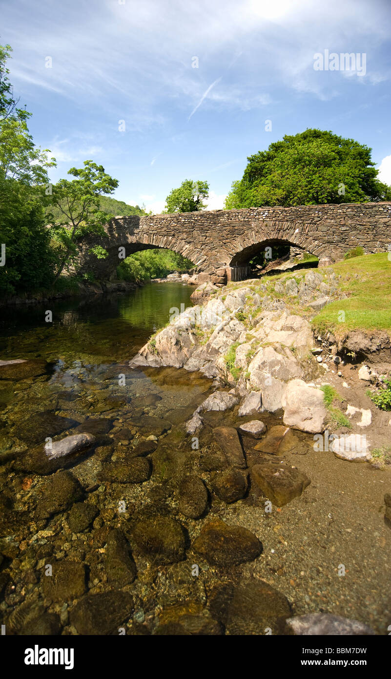 River Duddon and Bridge at Ulpha, The Lake District, Cumbria, United ...