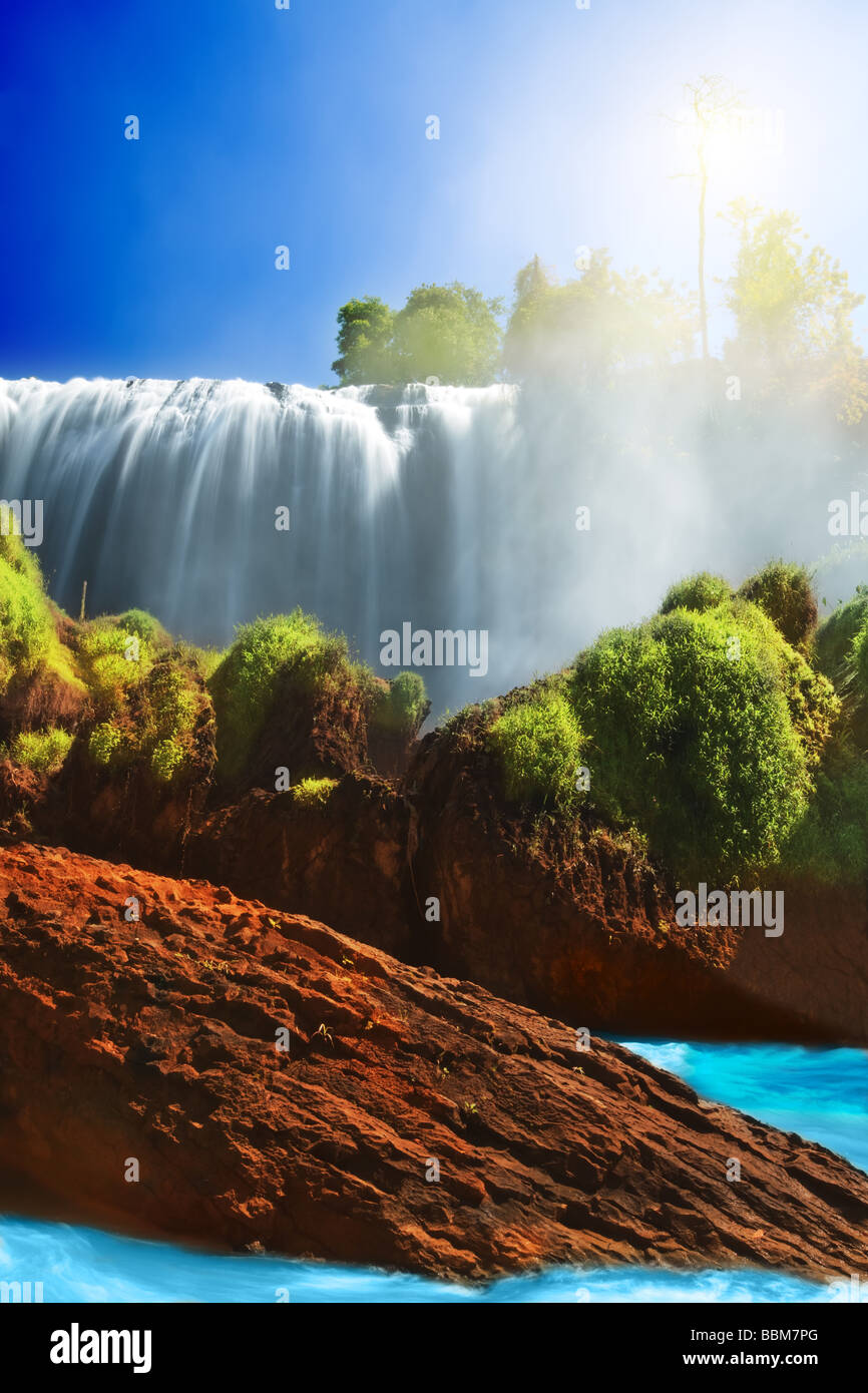 Elephant waterfall in central highland of Vietnam Stock Photo - Alamy