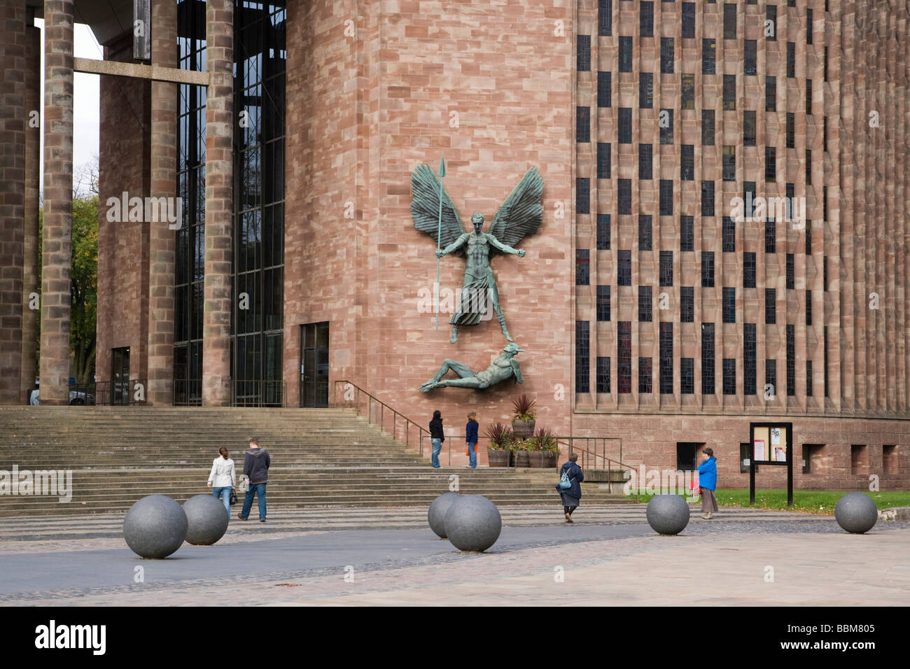 St Michael's Victory over the Devil, sculpture by Sir Jacob Epstein at ...