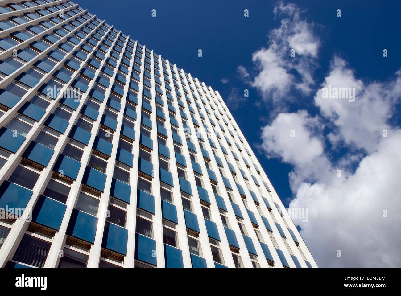 Facade of a high-rise office building, University of Kiel, Schleswig ...
