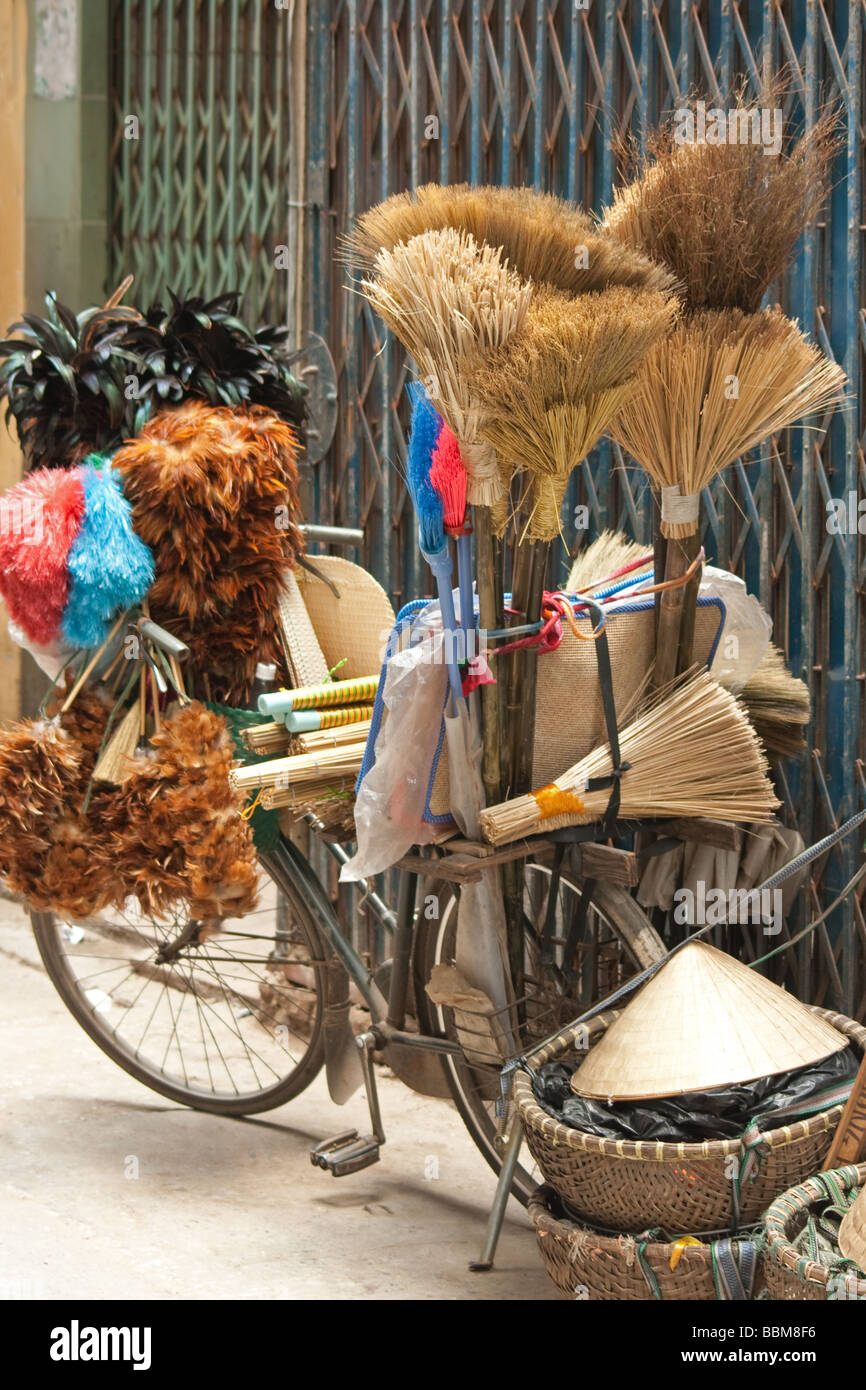 Hanoi street vendors bicycle in the old quarter of Hanoi, Vietnam Stock ...