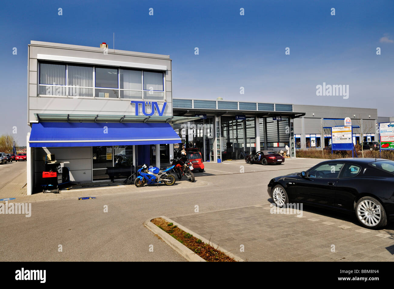 TUeV station, Technical Inspection Authority, with Maserati, Munich ...