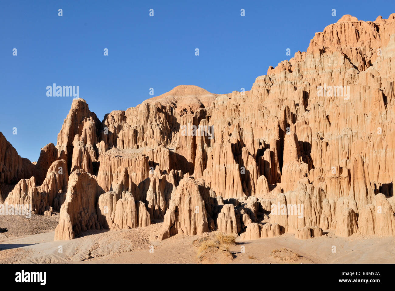 Sandstone rock formation in the Cathedral Gorge State Park near Pioche ...