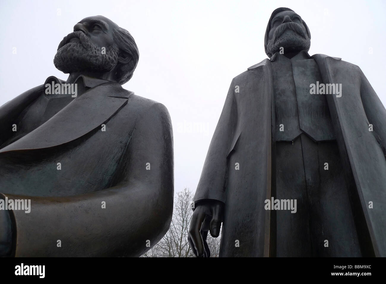 Memorial with statues of Karl Marx and Friedrich Engels on the Marx ...