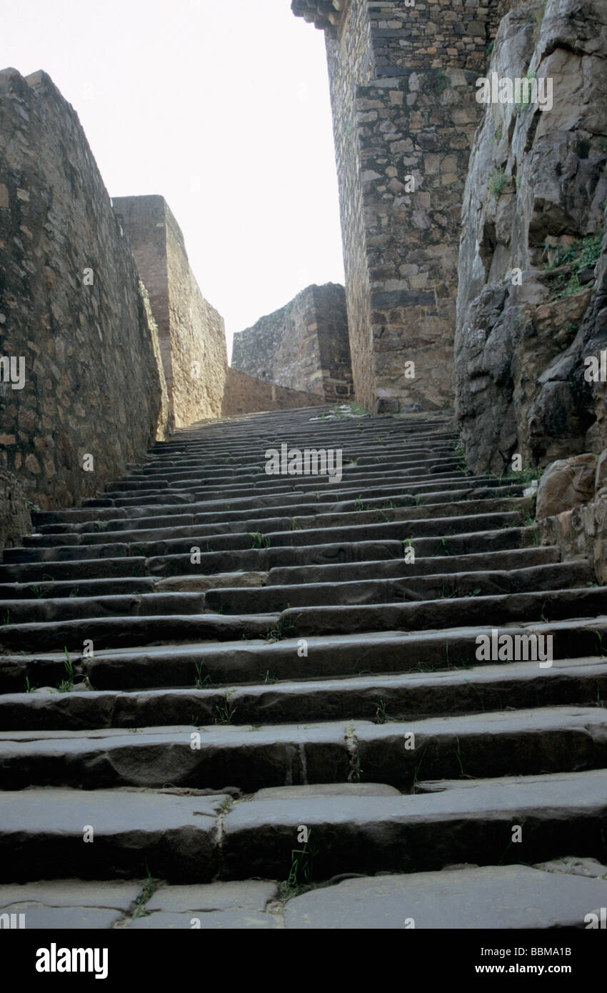 Stairs up to the fort at Ranthambore, India Stock Photo - Alamy