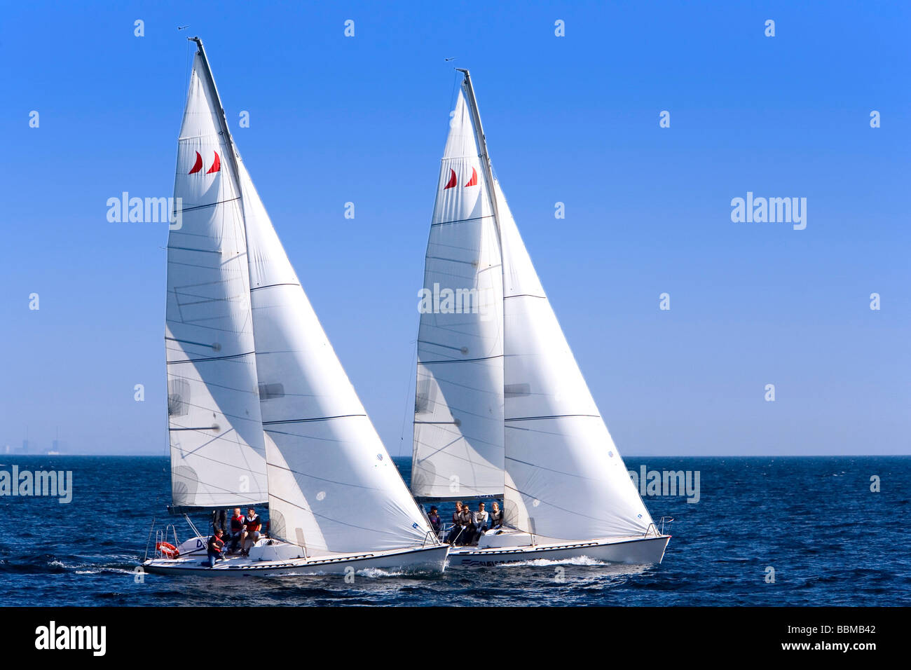 Two sailing boats Stock Photo - Alamy