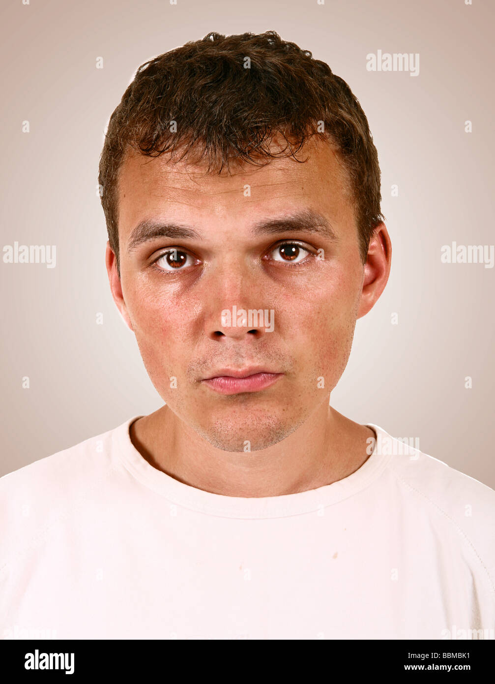 Portrait of a young sorrow man. esquire effect Stock Photo - Alamy