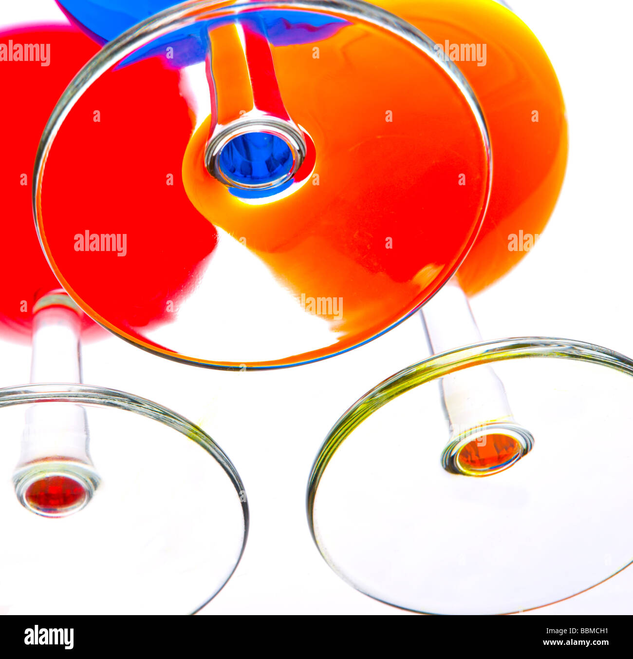 Beverage in three glasses Cut Out Stock Images & Pictures - Alamy