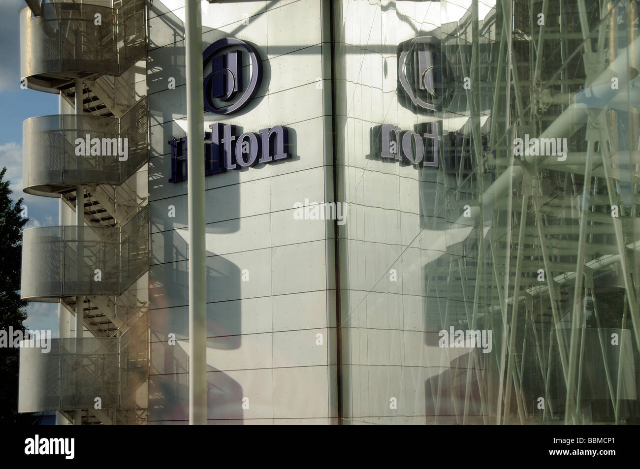 Hilton Hotel modern architecture and design Stock Photo - Alamy