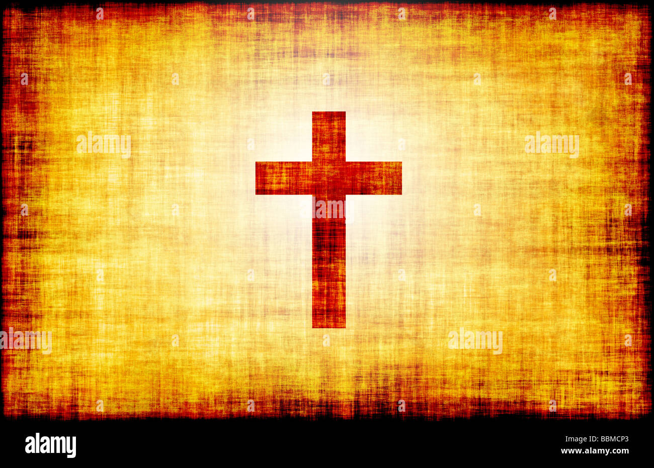 Holy Cross Engraved on a Parchment Scroll Paper Stock Photo - Alamy