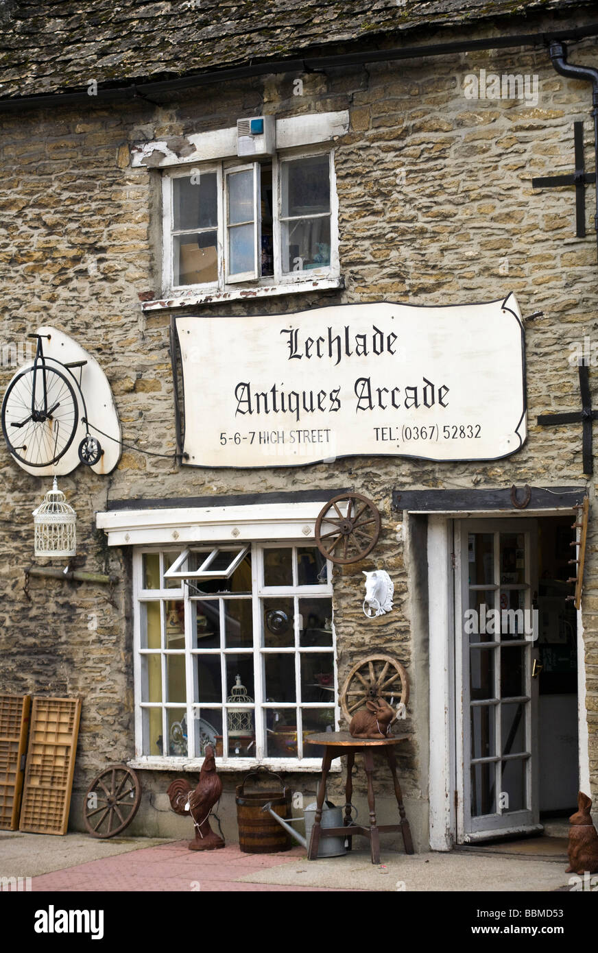 Lechlade antiques centre, Lechlade-on-Thames, Gloucestershire, UK Stock ...