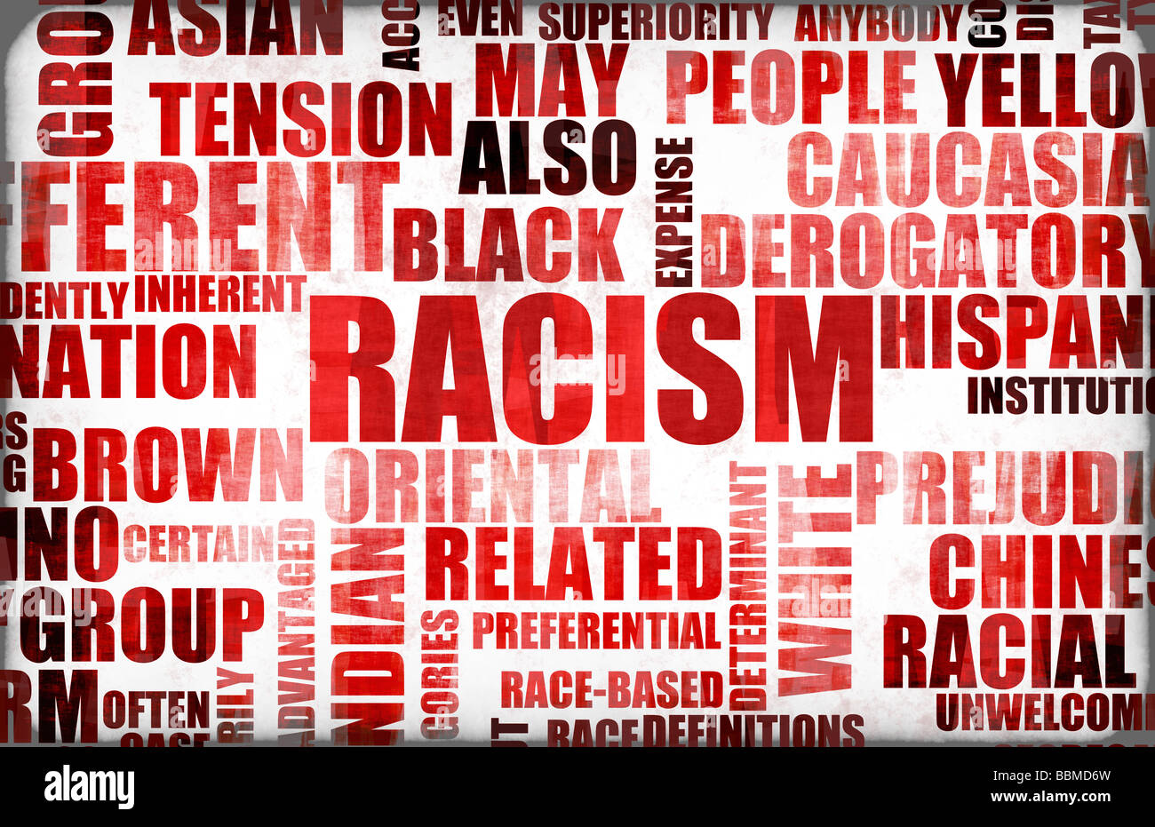 Racism and Discrimination as a Grunge Background Stock Photo: 24421009 ...