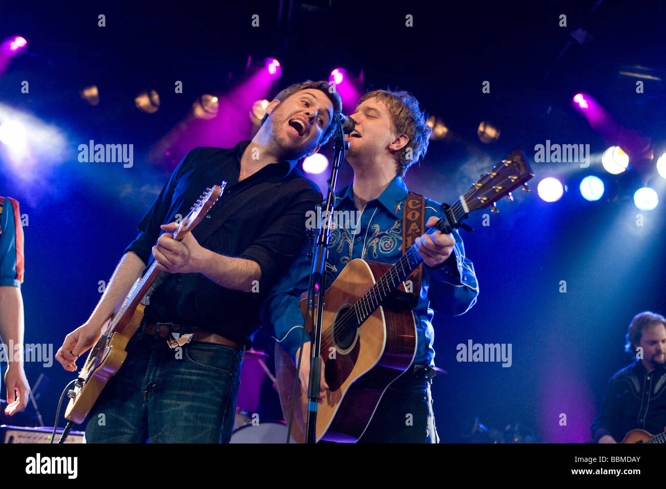 Swiss musicians Chris Favez and Rene Burrell, known as Coal, performing ...