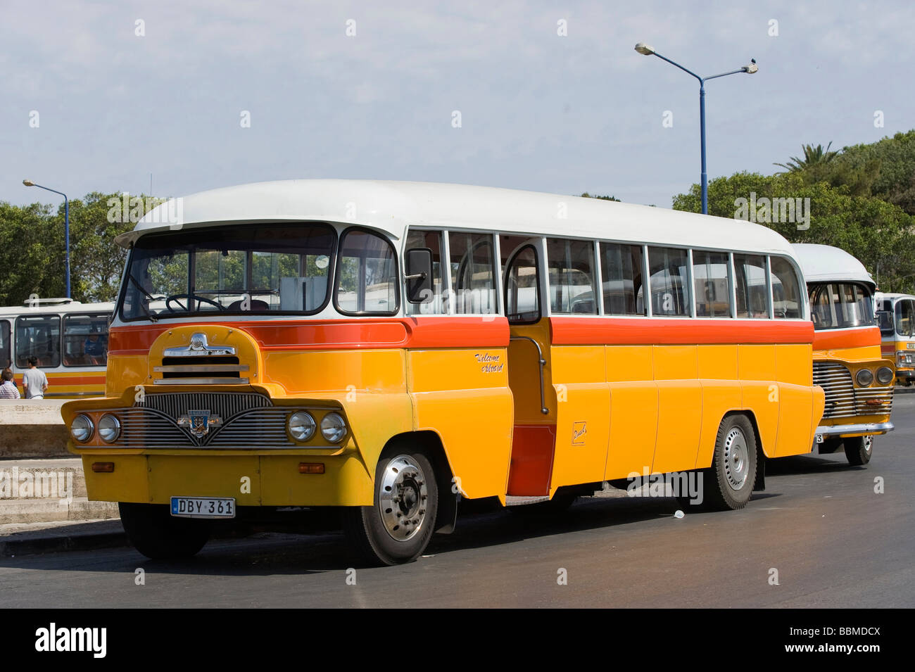 Typical old bus, Malta, Europe Stock Photo - Alamy