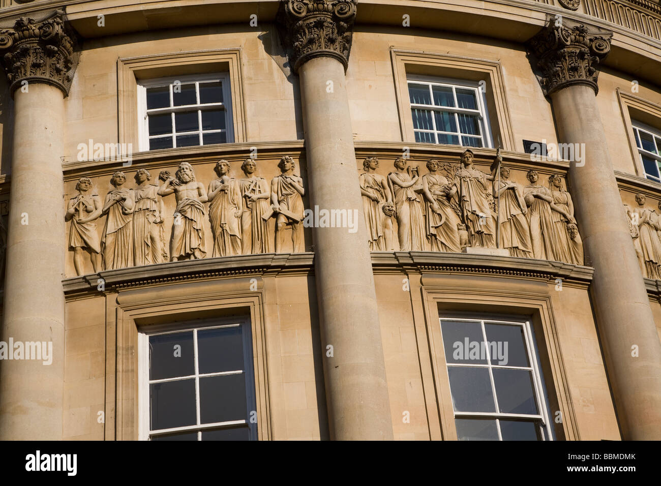Architectural detail of carved figures Guildhall Bath England Stock ...