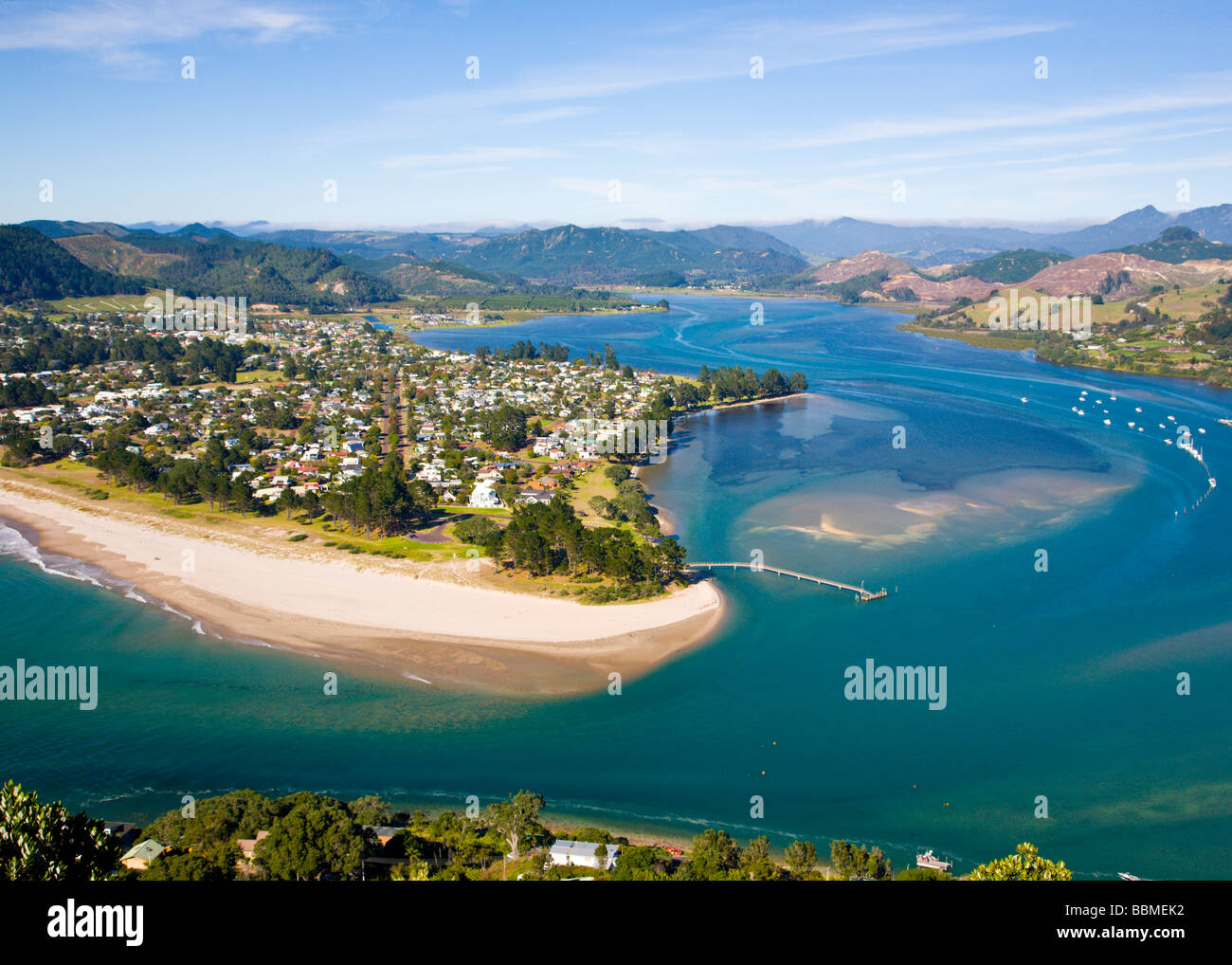 View over Pauanui from Paku Hill Tairua North Island New Zealand Stock ...
