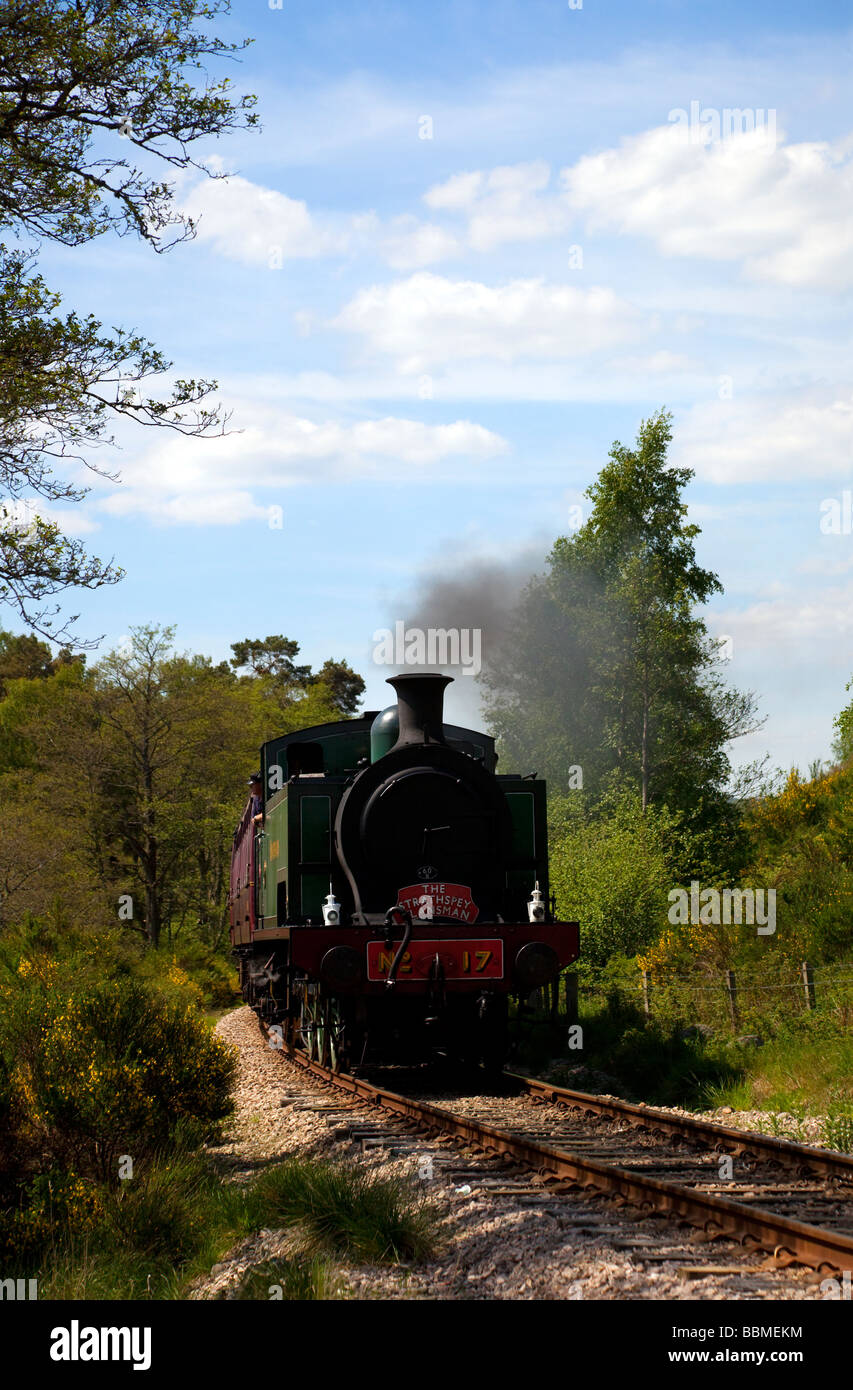 Restored steam train; Locomotive on the Strathspey Steam heritage ...