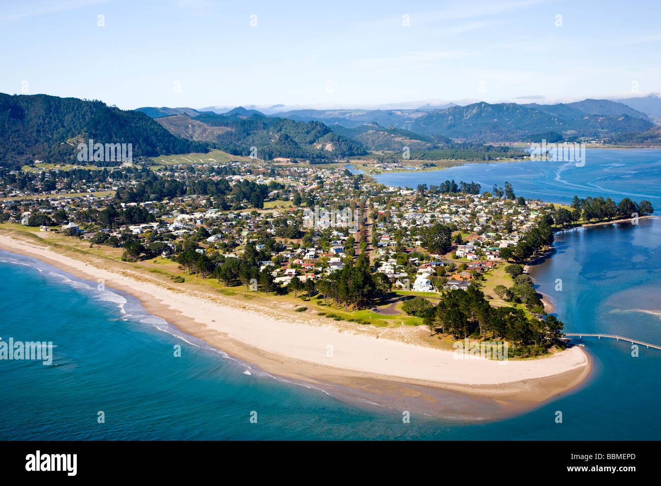 View over Pauanui from Paku Hill Tairua North Island New Zealand Stock ...