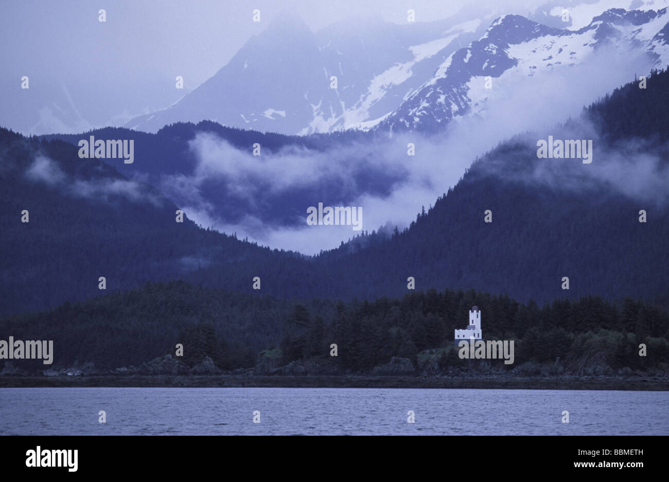Sentinel Island Lighthouse Lynn Canal Southeast Alaska Stock Photo - Alamy