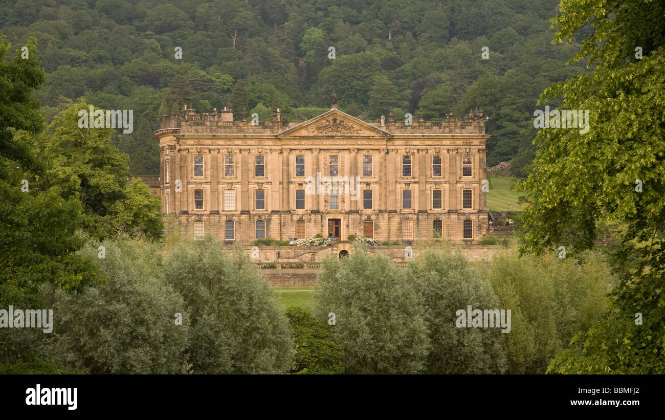 Stately Home Of The Duke Of Devonshire High Resolution Stock ...